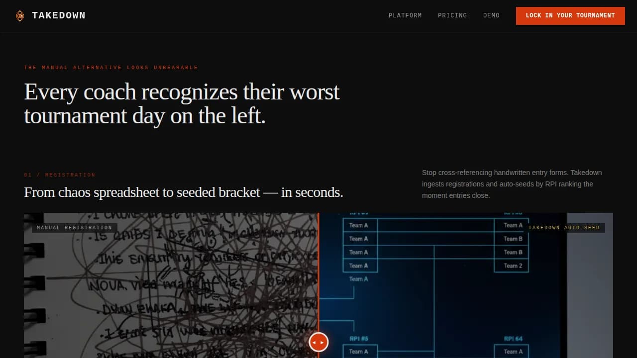 Arena — Elite Wrestling Competition Landing Page Template Template ...