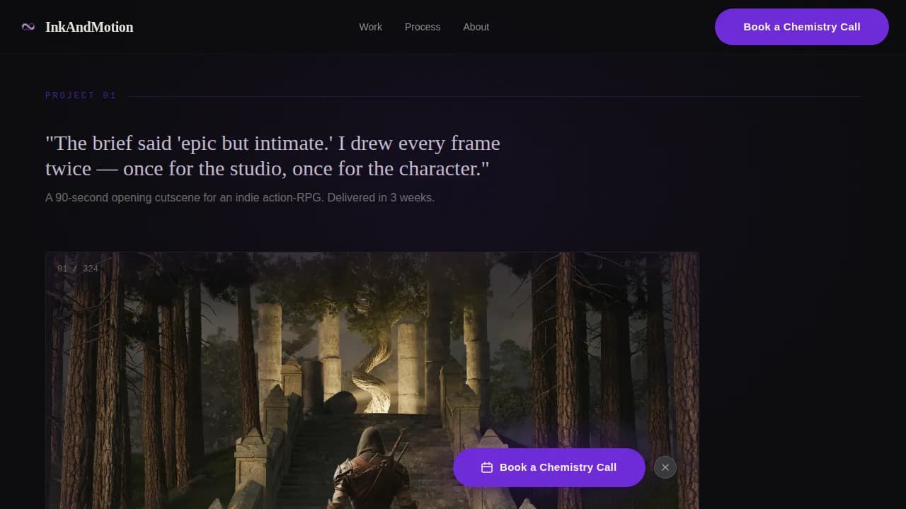 Cel — Artisan Animator Portfolio Landing Page Template | Build Fully ...
