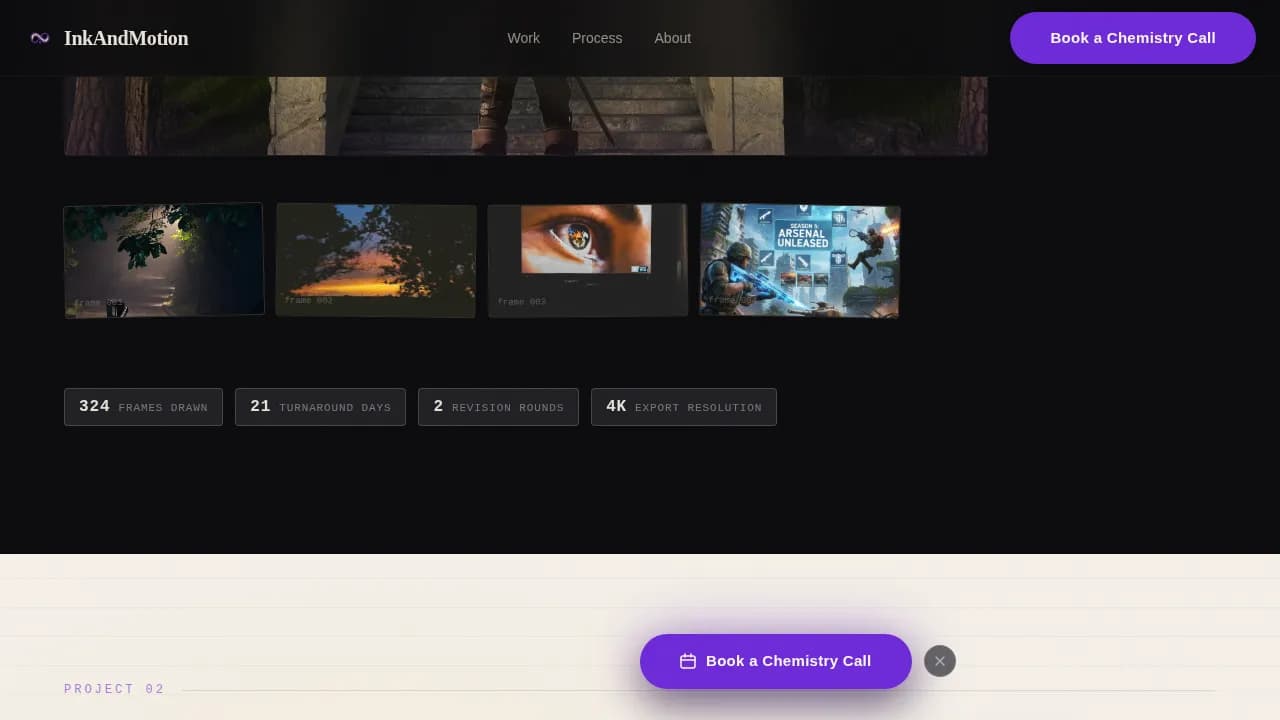 Cel — Artisan Animator Portfolio Landing Page Template | Build Fully ...