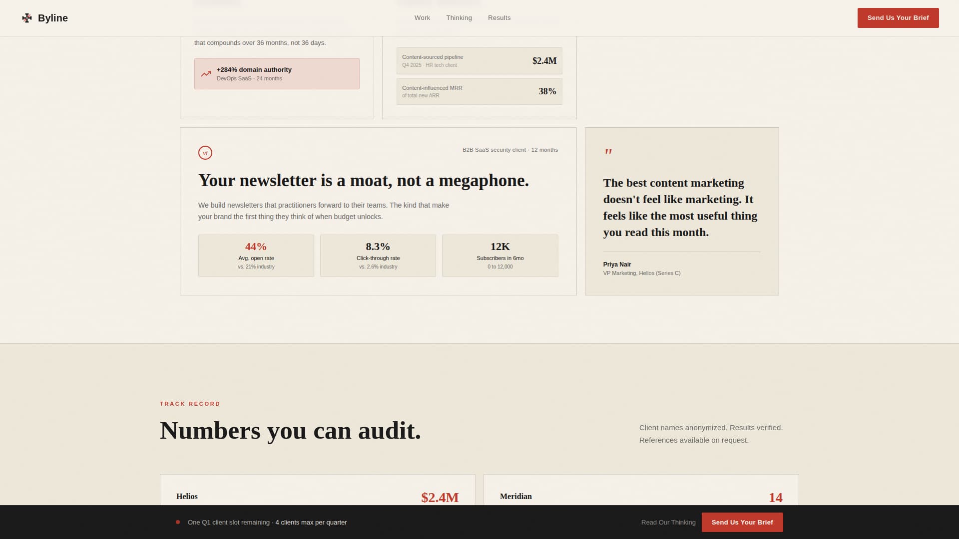 Byline - Authoritative Contentmarketing Landing Page Template | Build ...