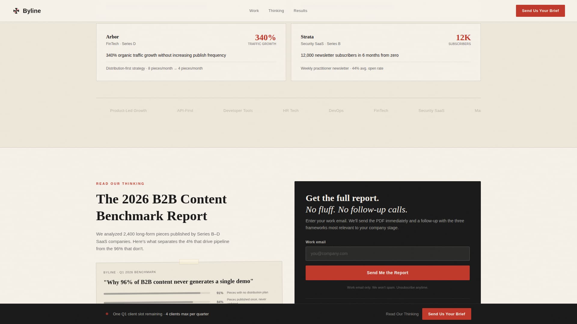 Byline - Authoritative Contentmarketing Landing Page Template | Build ...