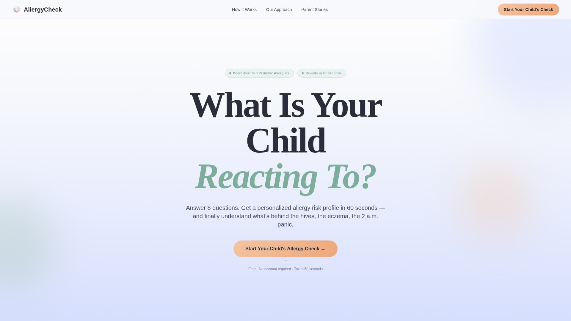 Breathe, Pediatric Allergy Clinic Landing Page Template