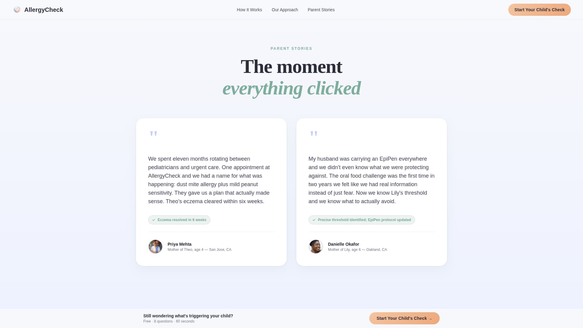 Breathe, Pediatric Allergy Clinic Landing Page Template