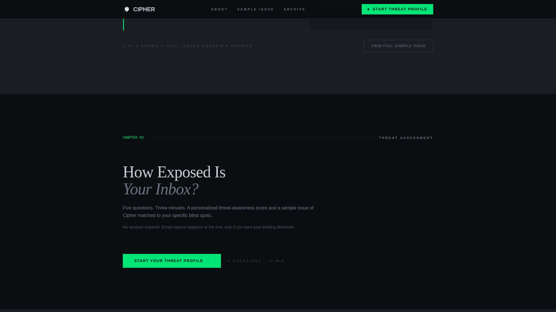 Cipher - Authoritative Cybersecurity Landing Page Template | Build ...