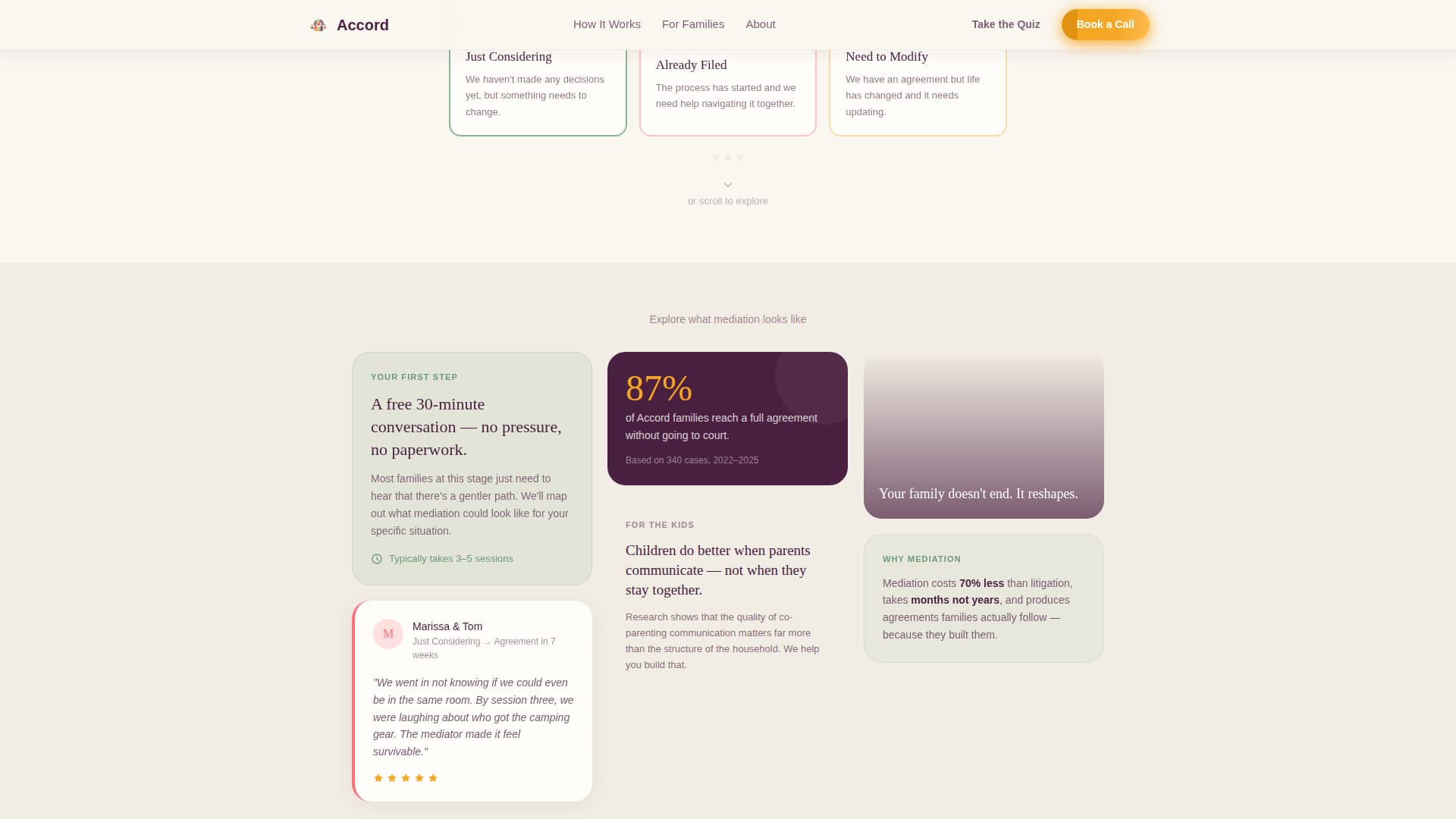 Accord - Compassionate Mediation Landing Page Template Template | Build ...