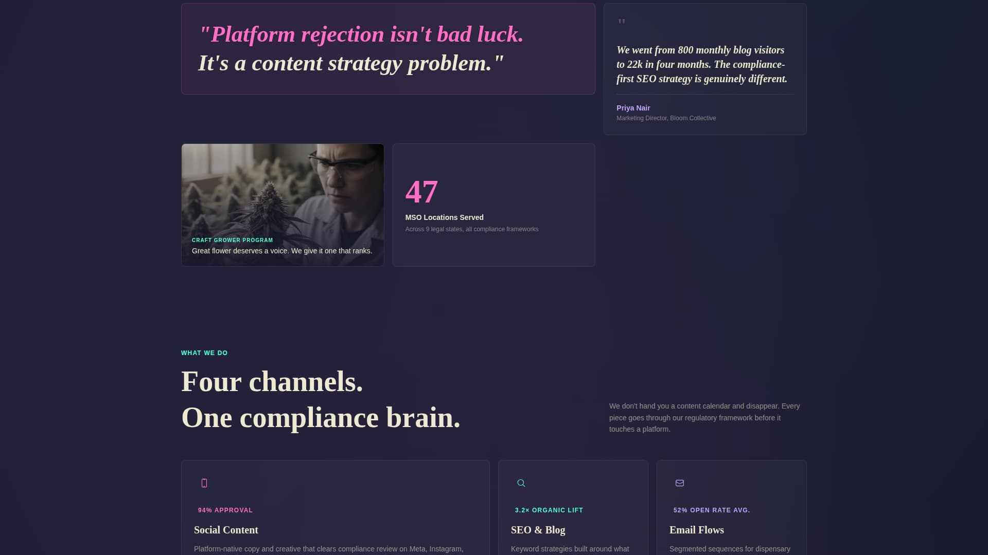 Byline - Compliant Cannabis Landing Page Template | Build Fully ...