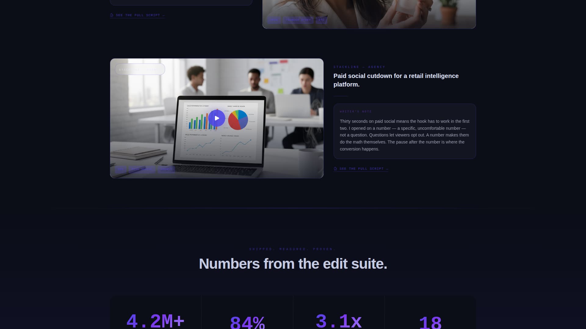 Byline - Cinematic Writer Landing Page Template | Build Fully ...