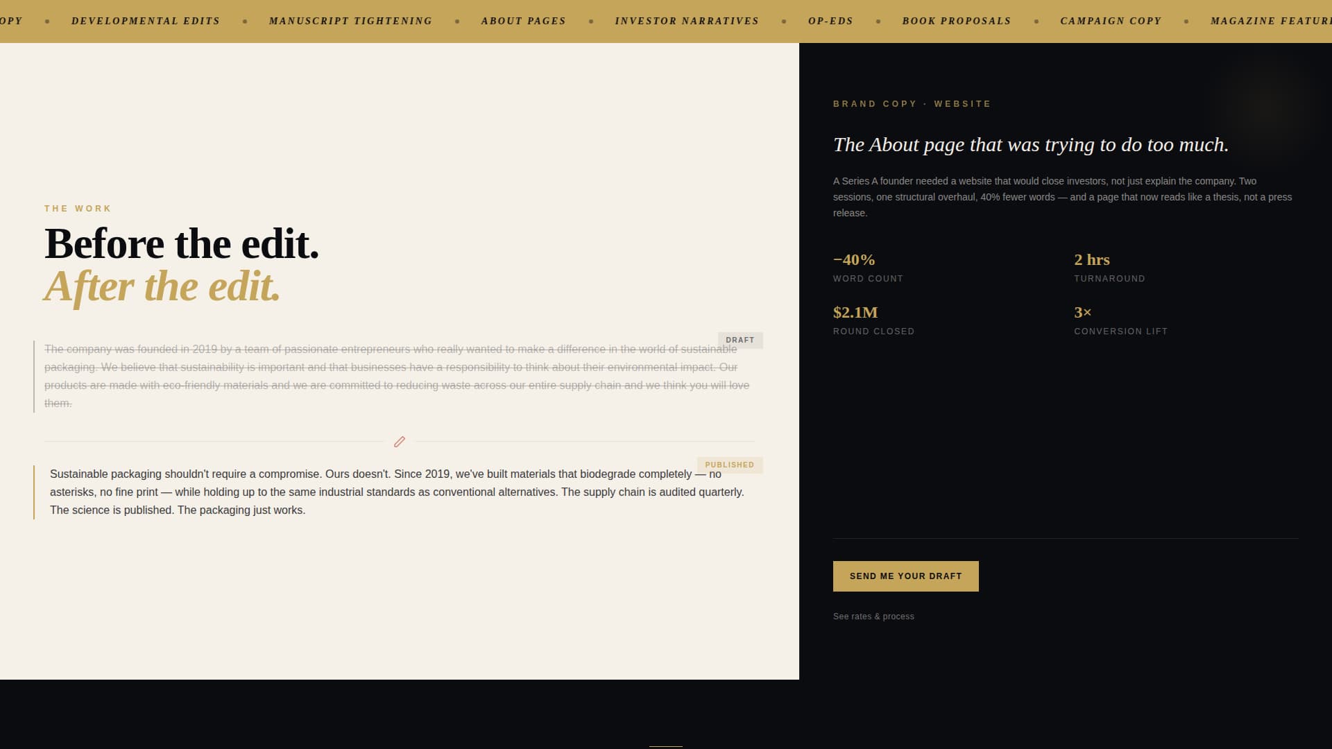 Byline - Compelling Freelancewriter Landing Page Template | Build Fully ...