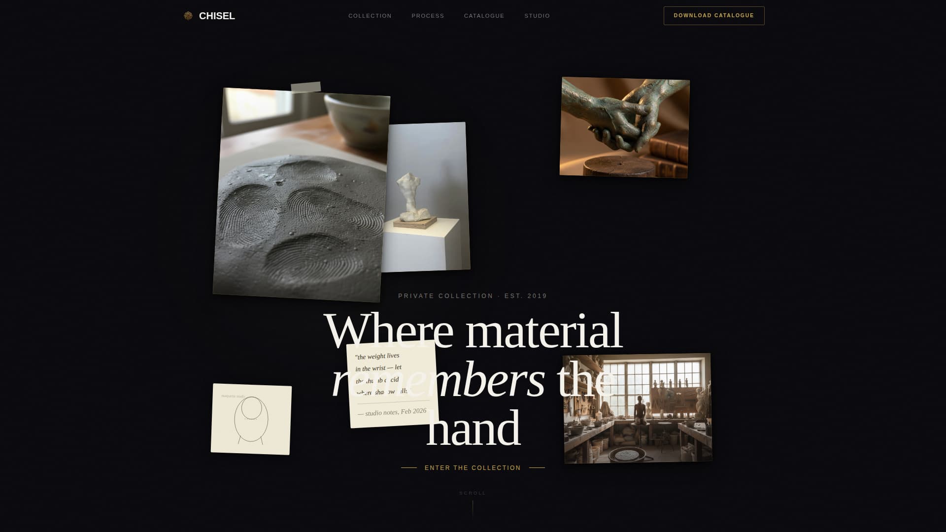 Chisel - Captivating Sculptor Landing Page Template | Build Fully ...