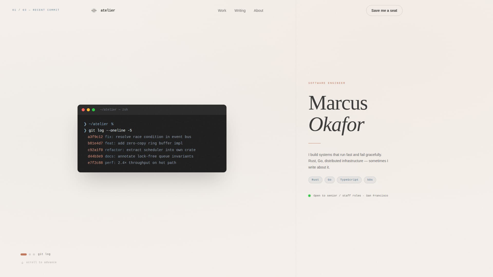 Atelier - Impressive Engineer Landing Page Template Template | Build ...