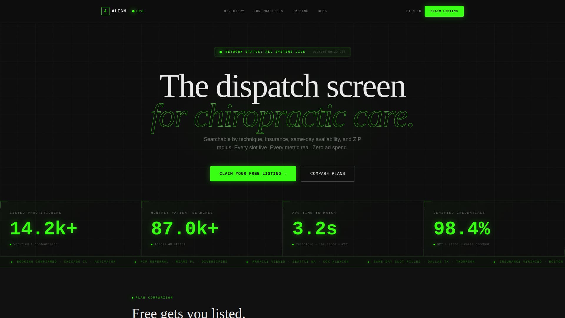 Align - Powerful Chiropractic Landing Page Template Template | Build ...