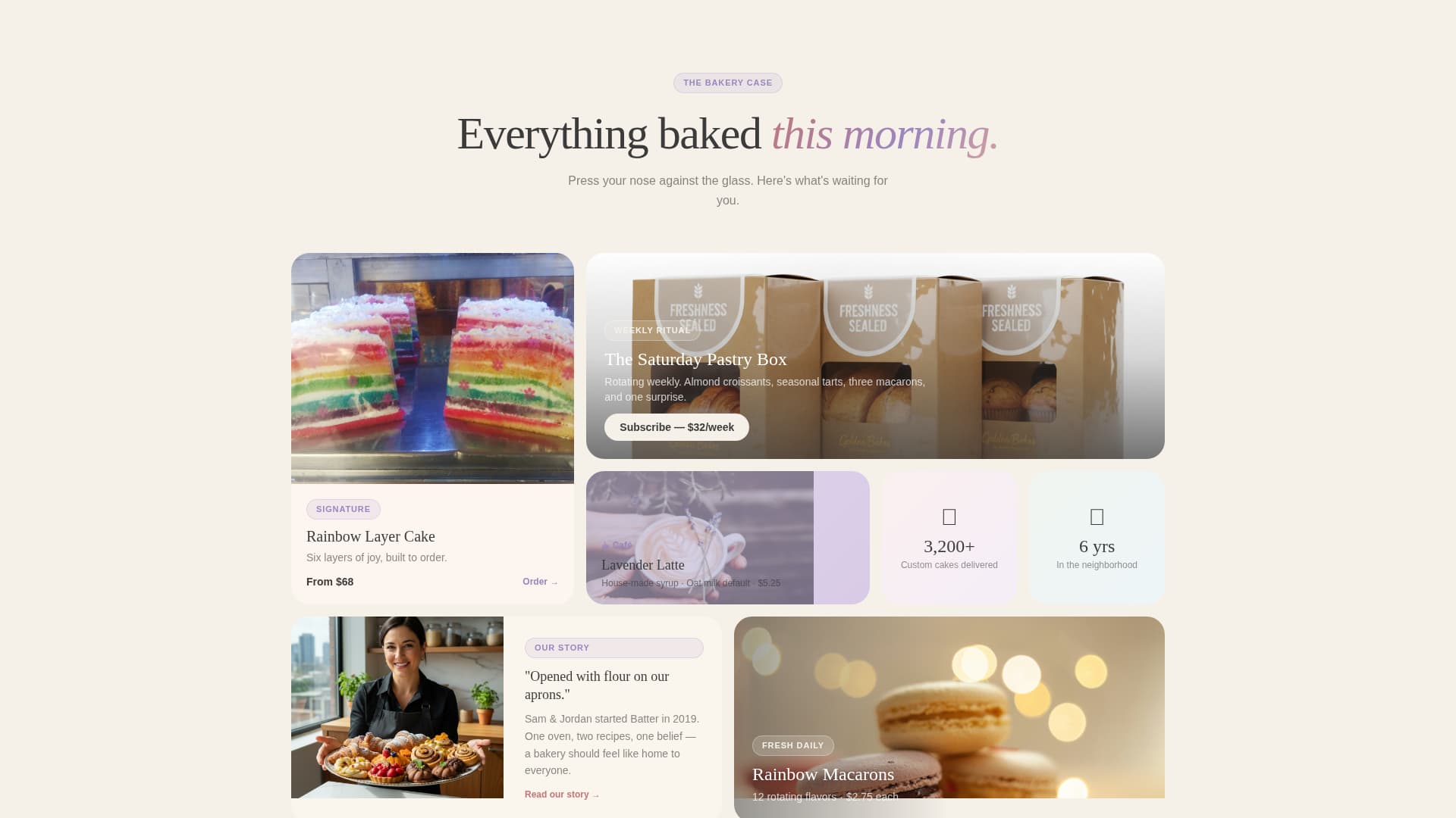 Batter - Artisan Bakery Landing Page Template Template | Build Fully ...
