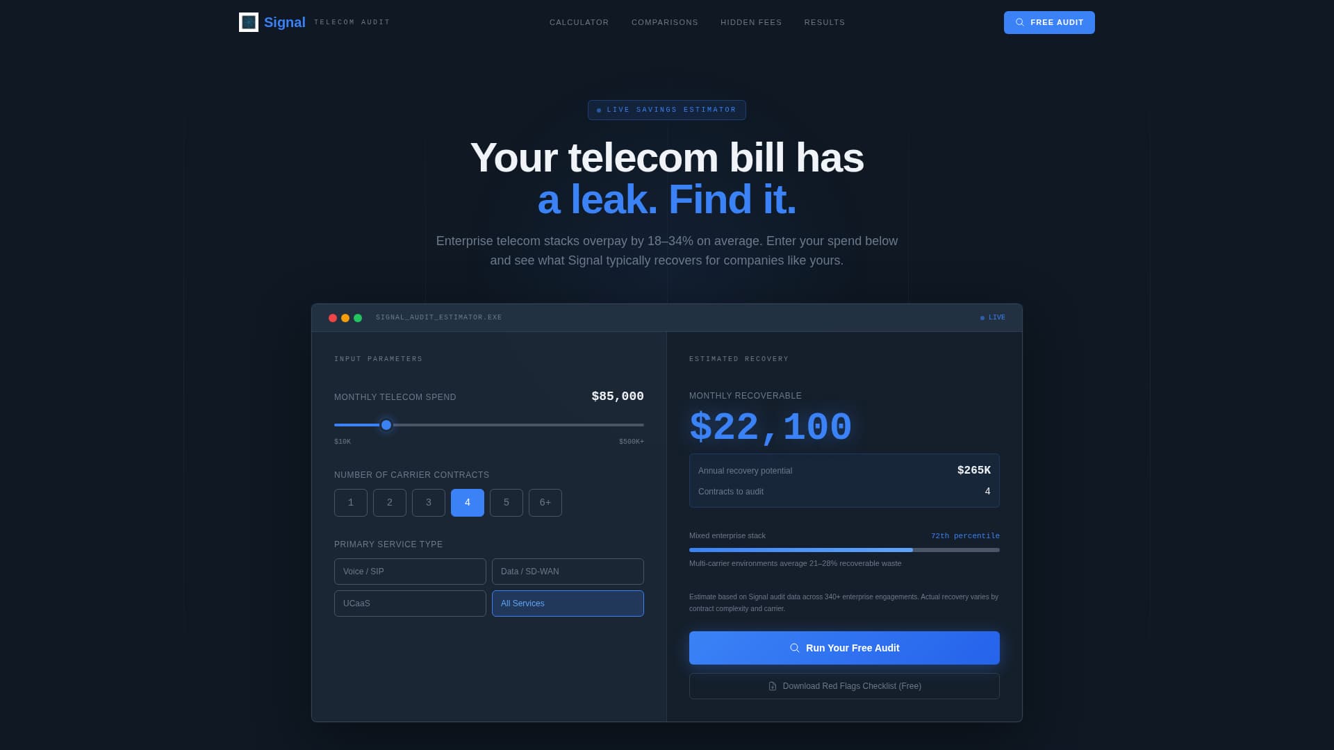 Carrier — Network Landing Page Template Template | Build Fully ...