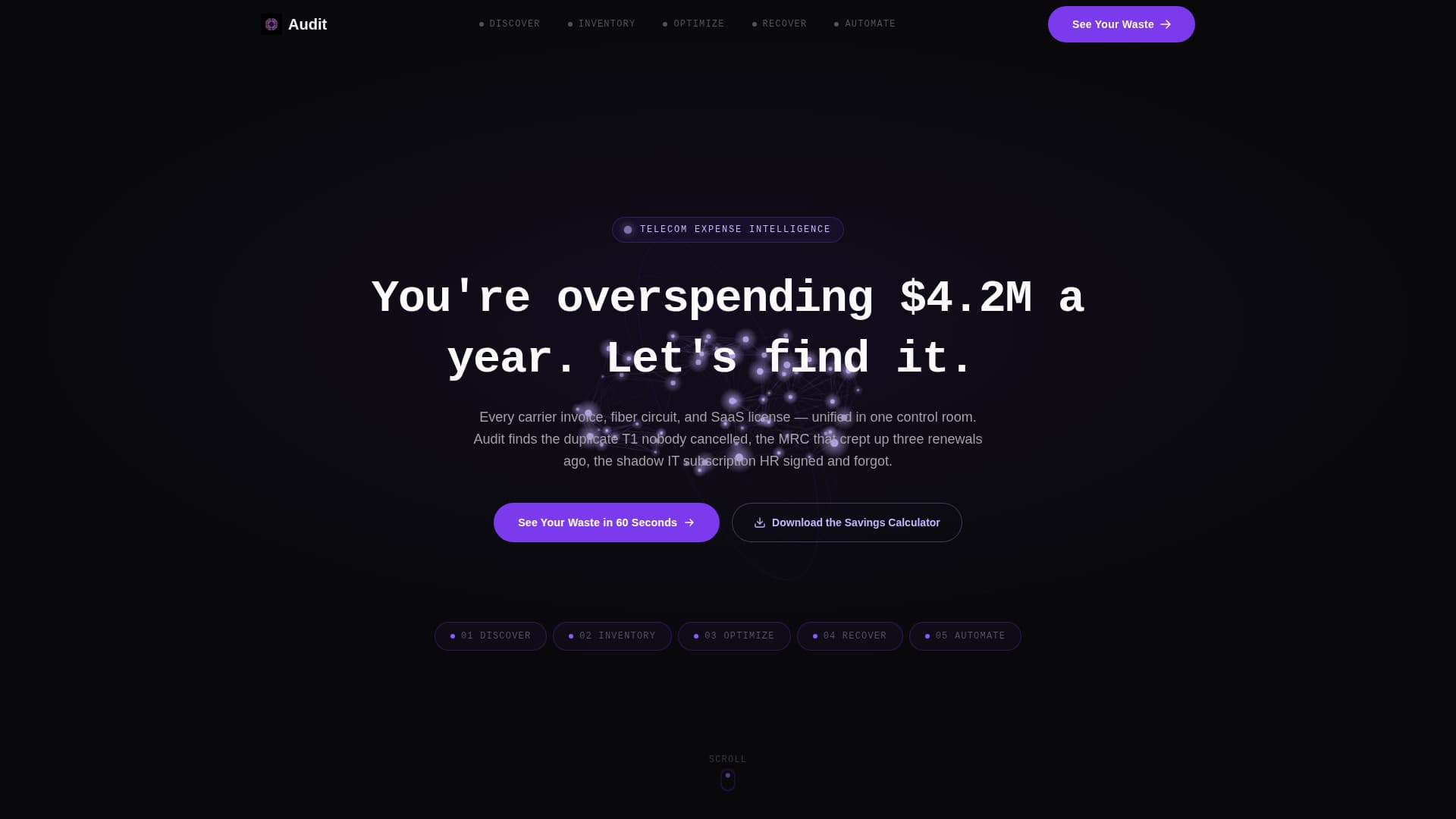 Audit - Powerful Telecom Landing Page Template Template | Build Fully ...